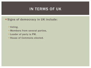 How democratic is the UK? | PPTX