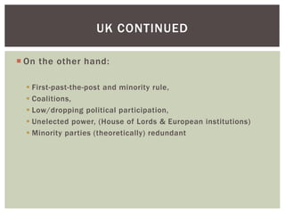 How democratic is the UK? | PPTX