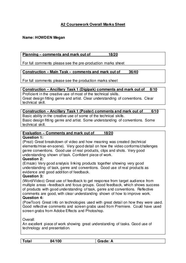 My Evaluation And Overall Feedback Sheet My Evaluation And Overall Feedback Sheet