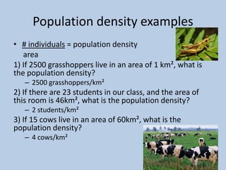 How dense is your population | PPT