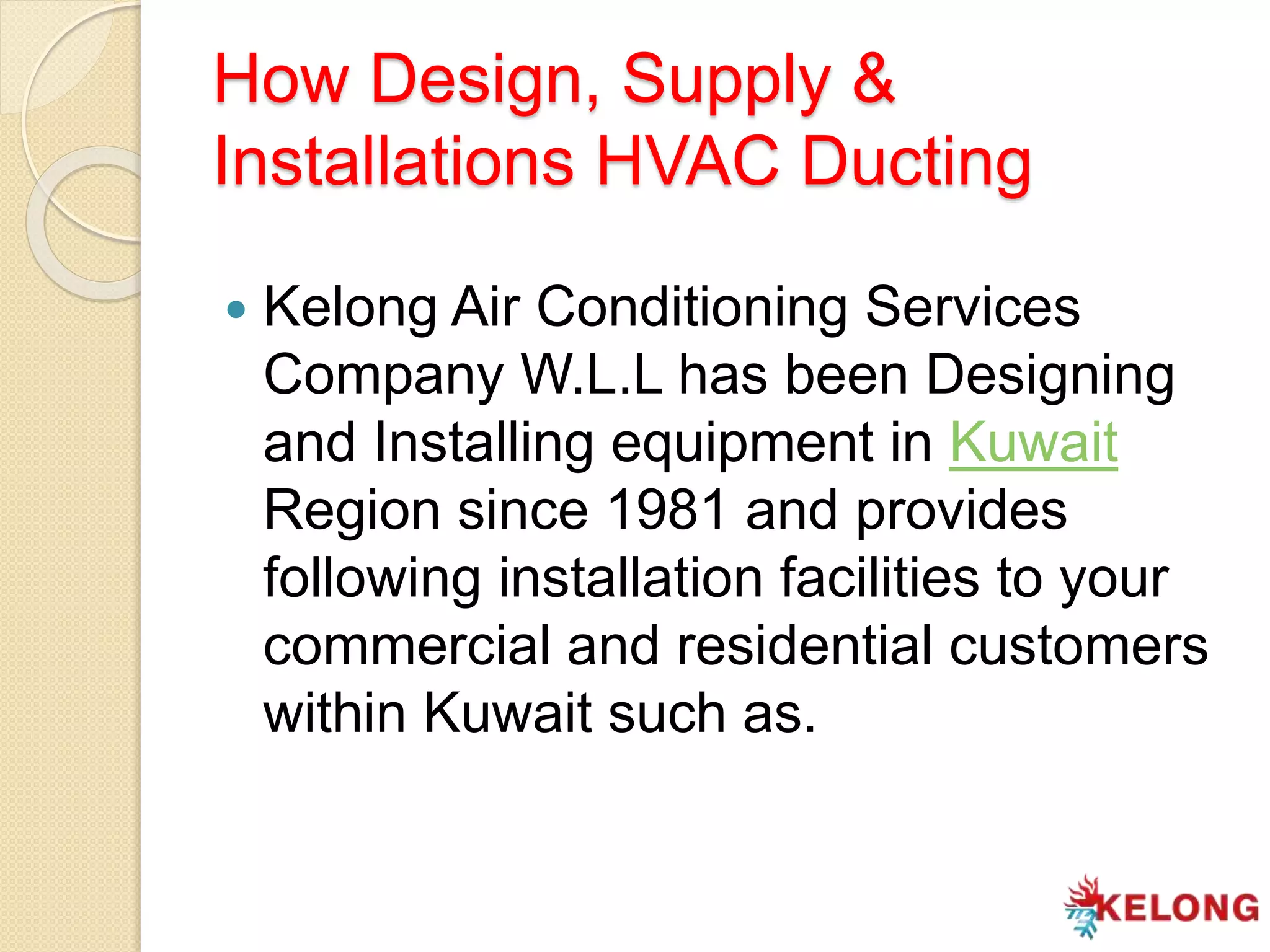 How Design, Supply & Installations HVAC Ducting - Kelong HVAC | PPTX
