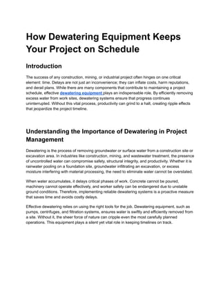 How Dewatering Equipment Keeps Your Project on Schedule.pdf