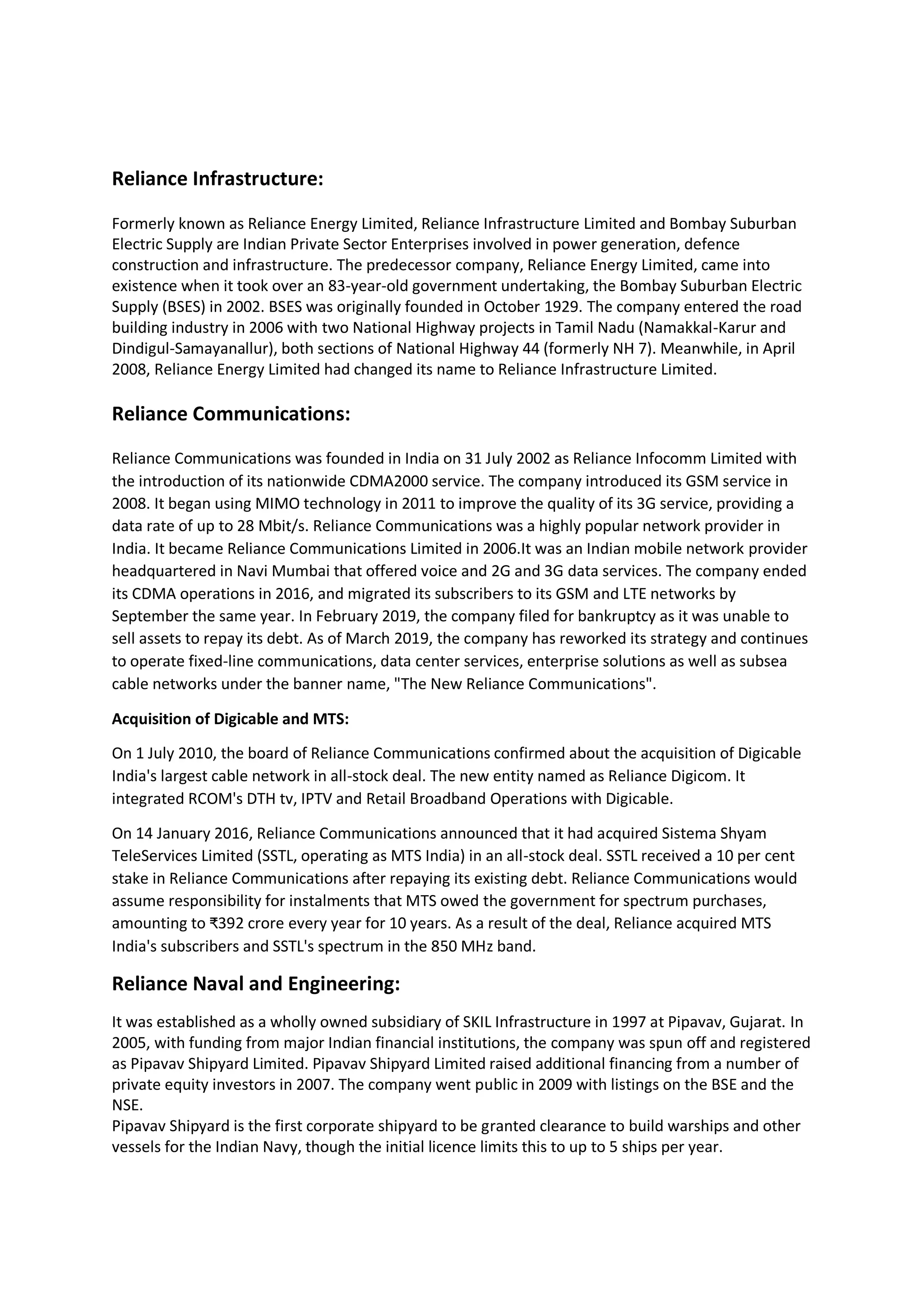 How did anil ambani build reliance group | PDF