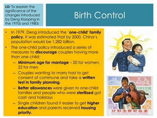 How did Deng Modernise China? | PPTX