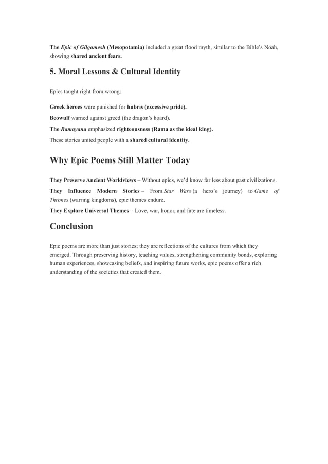 How Did Epic Poems Reflect the Culture.docx