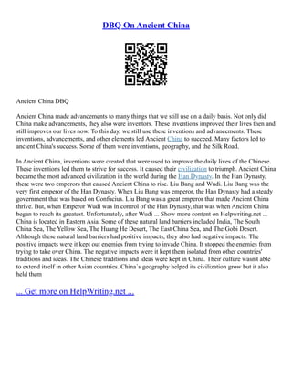 How Did Geography Affect Ancient China | PDF