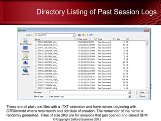 Session Logs Tutorial for SPM | PPTX