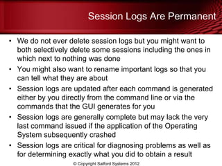Session Logs Tutorial for SPM | PPTX