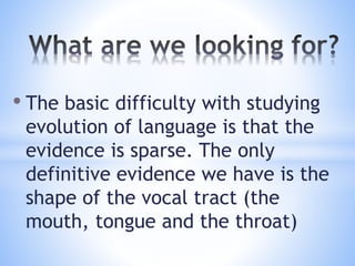 How did language begin | PPTX