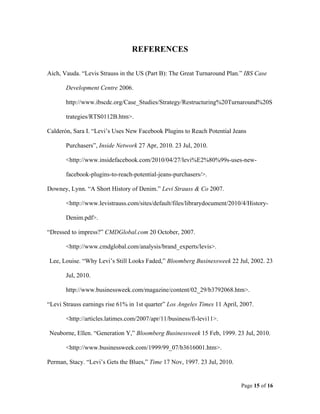 How Did Levi's Manage Its Comeback? | PDF