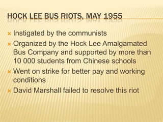 How Did Singapore Progress To Internal Self Government | PPTX