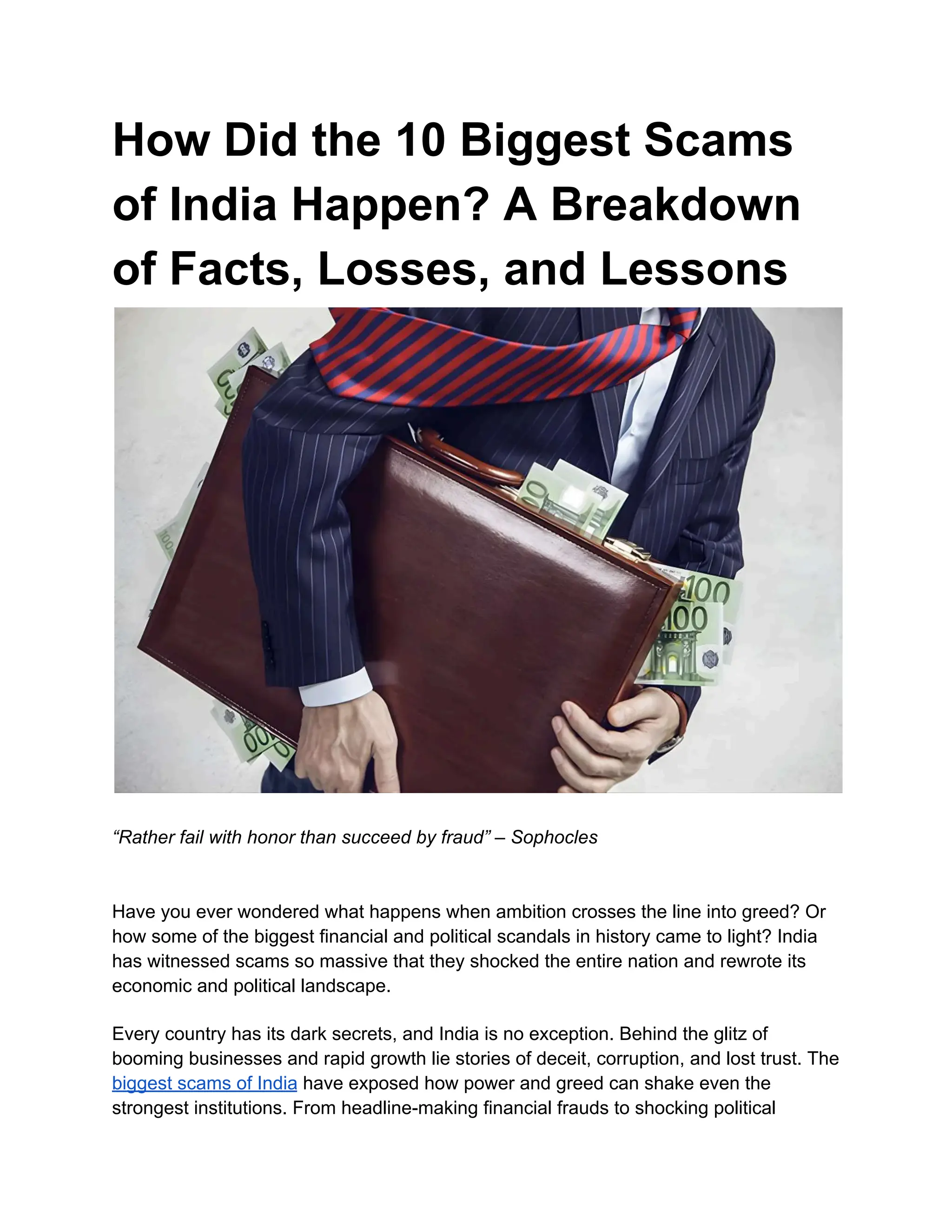How Did the 10 Biggest Scams of India Happen_ A Breakdown of Facts ...