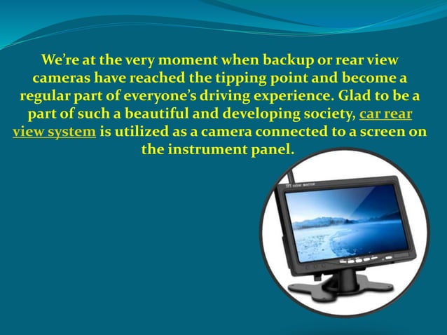 How did the car rear view system emerge | PPT