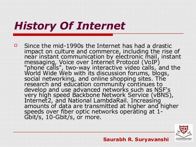 How did the invention of the internet