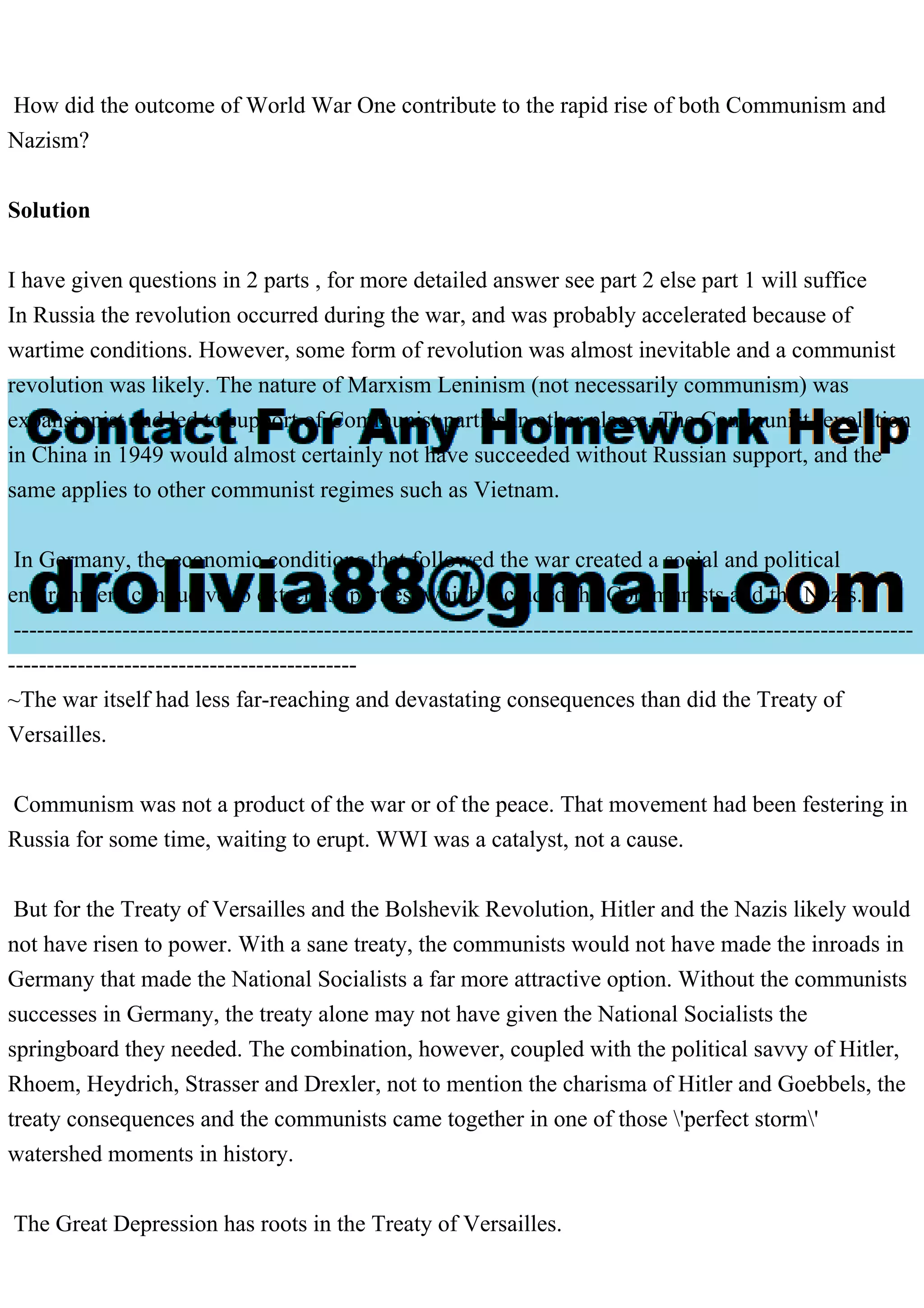 How did the outcome of World War One contribute to the rapid rise.pdf