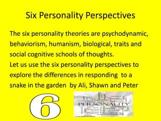 How different personality theories explain human differences | PPT
