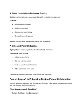 How Digital Platforms Improve Doctor–Patient Collaboration | PDF