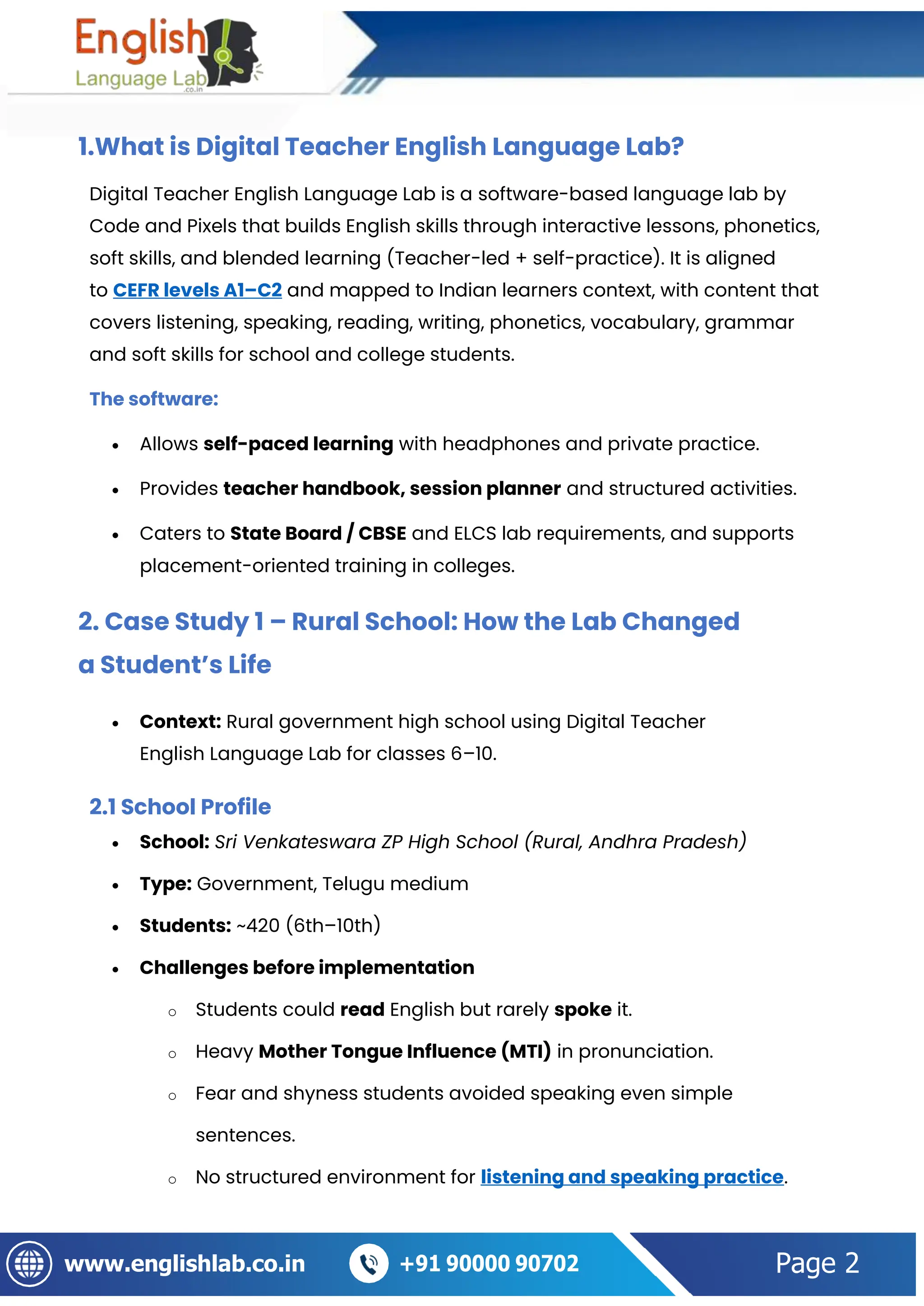 How Digital Teacher English Language Lab Changed Learning Outcomes A ...