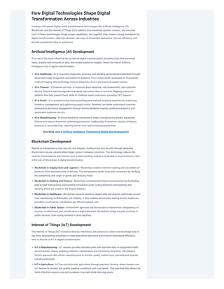 How Digital Technologies Like AI Blockchain And IoT Shape Digital Transformation.pdf