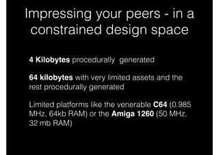 How digital tools develop, sustain and transform the demo scene | PPT