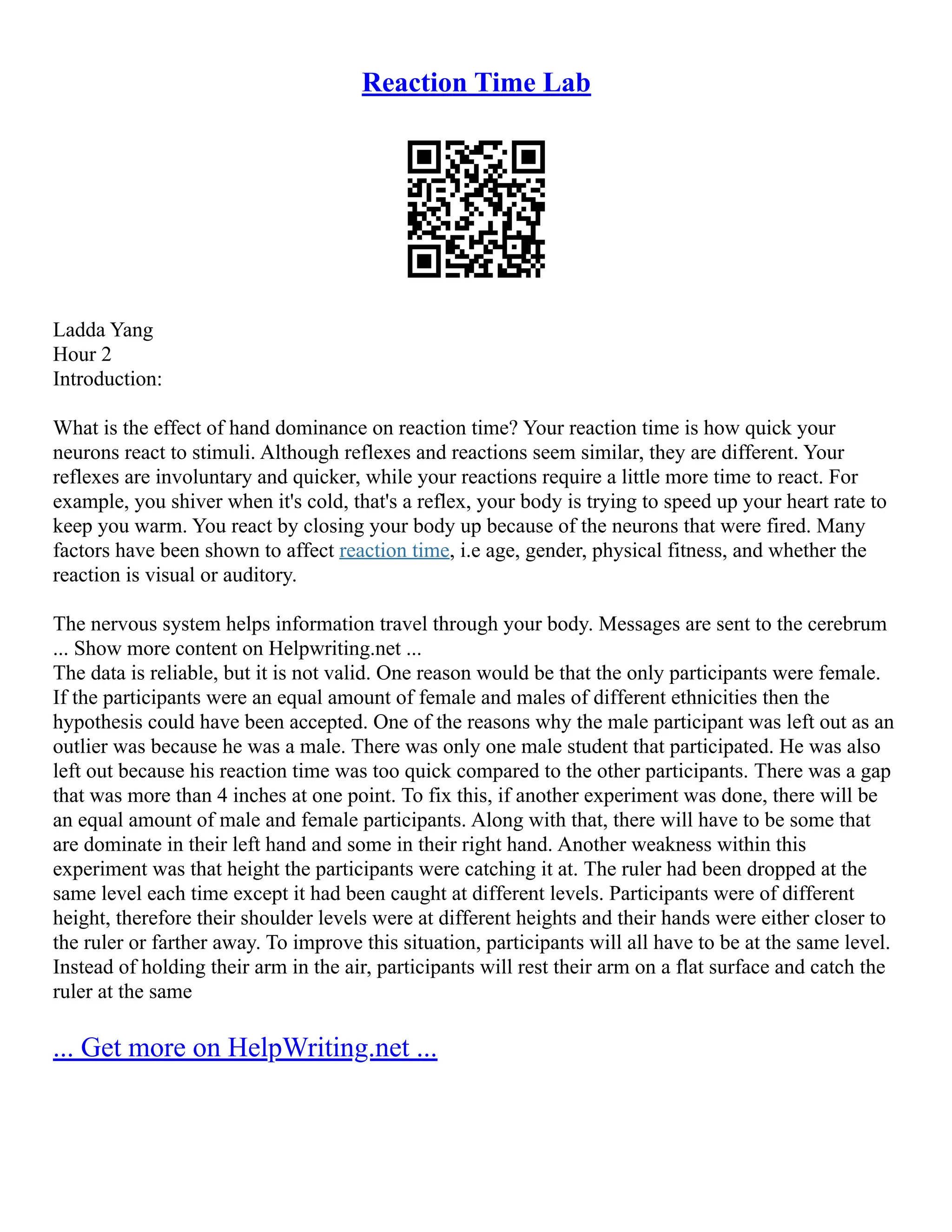 How Distractions Affect Reaction Time | PDF