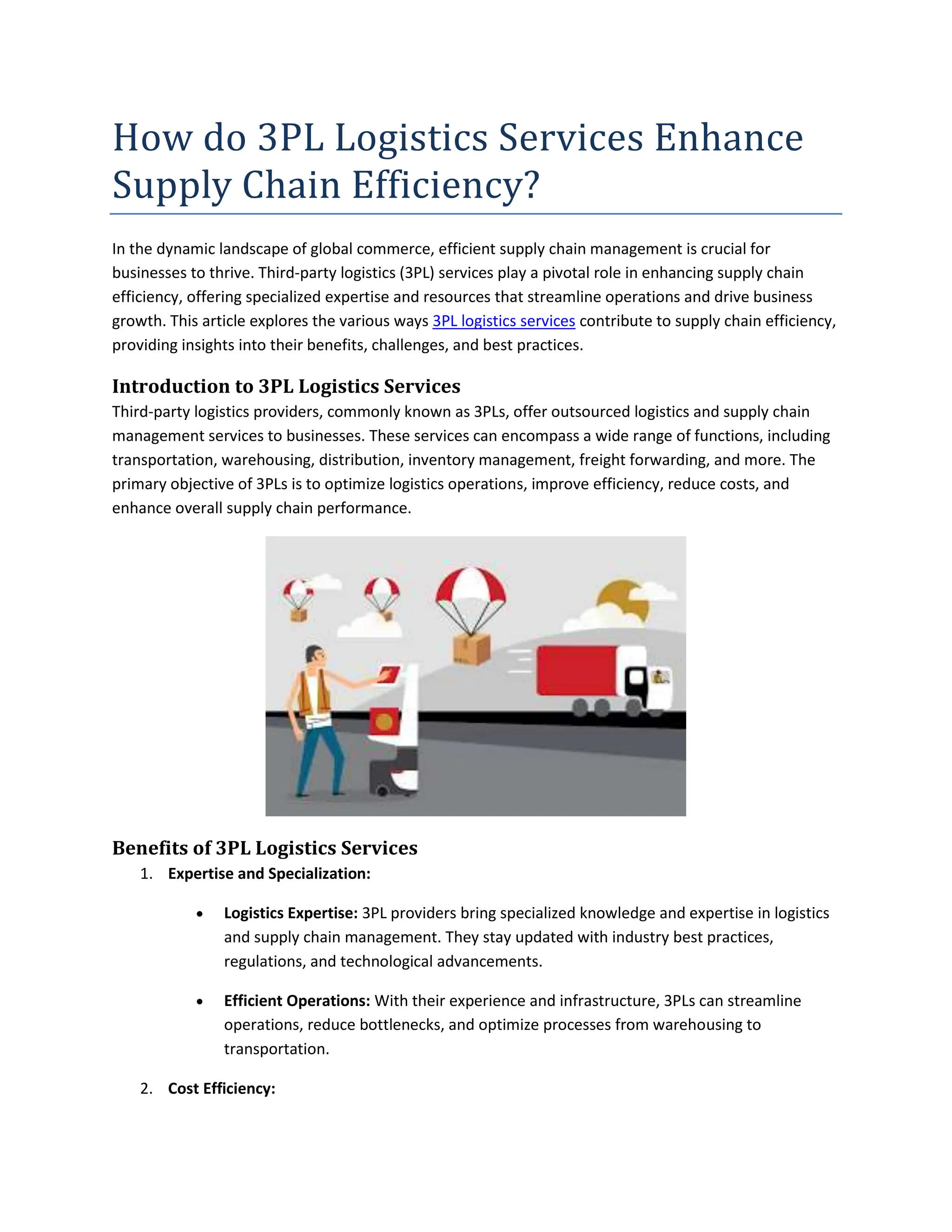 How do 3PL Logistics Services Enhance Supply Chain Efficiency.docx