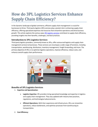 How do 3PL Logistics Services Enhance Supply Chain Efficiency.docx