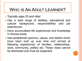 How Do Adult Learners Learn? | PPT