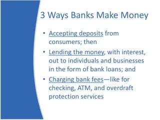 How Do Banks Make Money | PPT