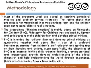 How do children with visual impairments think about emotions adapting ...