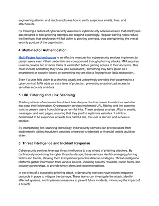 How Do Cybersecurity Services Protect Against Phishing Attacks | PDF