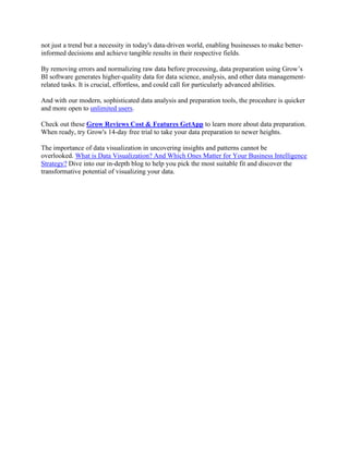 ow Do Data Analysis Tools Make Data Preparation Easier? | PDF