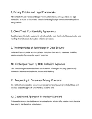 Ensuring Data Security and Privacy: Best Practices for Debt Collection Agencies in California | PDF