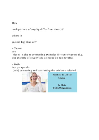 Howdo depictions of royalty differ from those ofothers i | DOCX