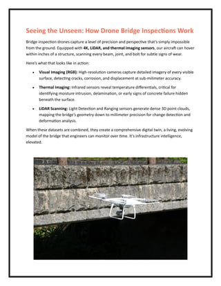 How Do Drones Help Detect Early Structural Damage in U.S. Bridges | PDF