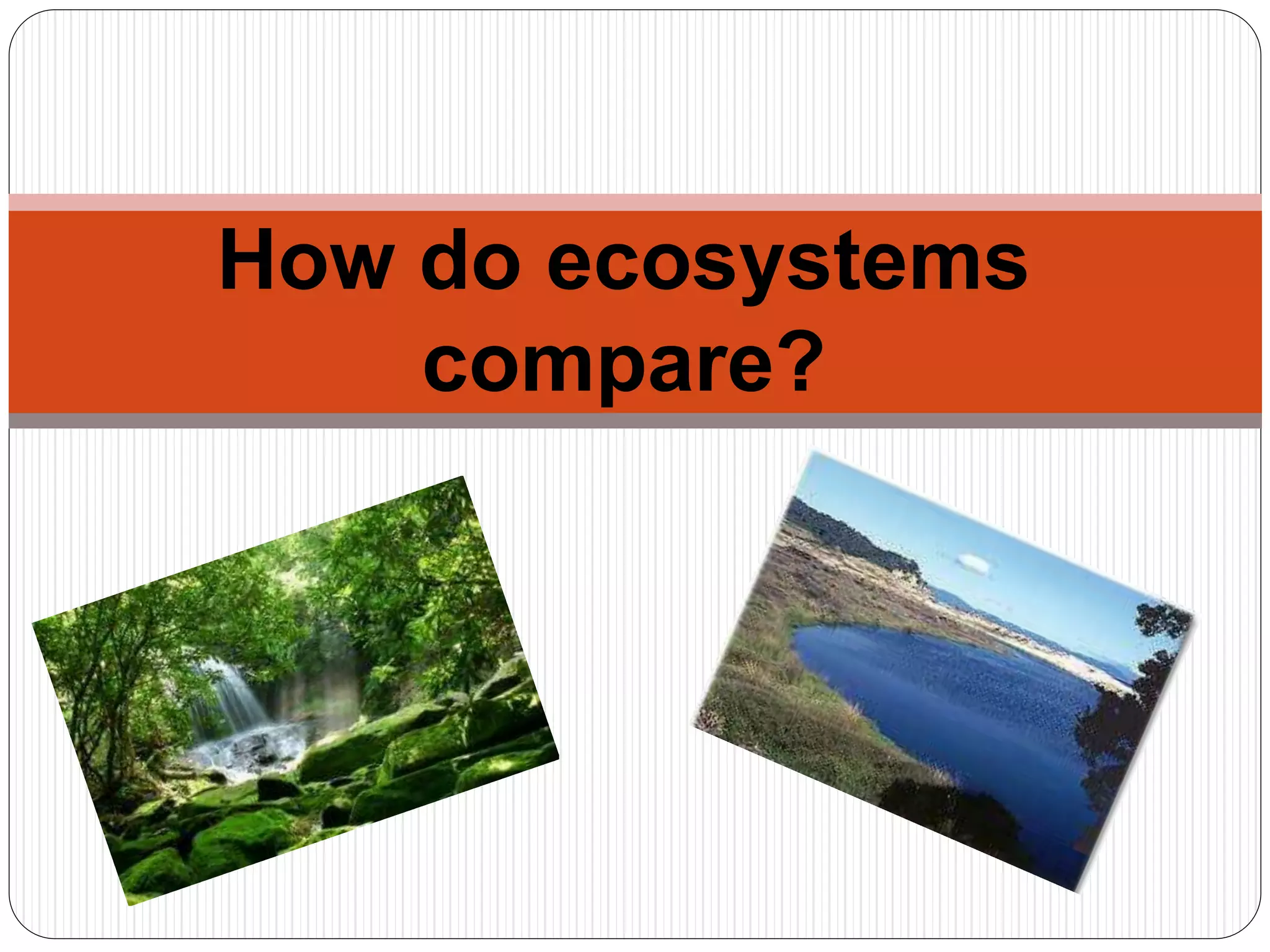 How do ecosystems compare | PPT