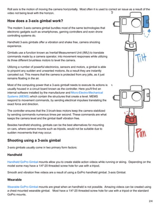 How does a 3 axis gimbal work - gopro-gimbal | PDF