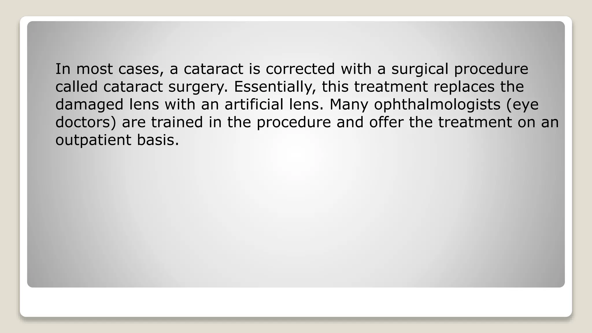 How Does a Cataract Form? | PPT