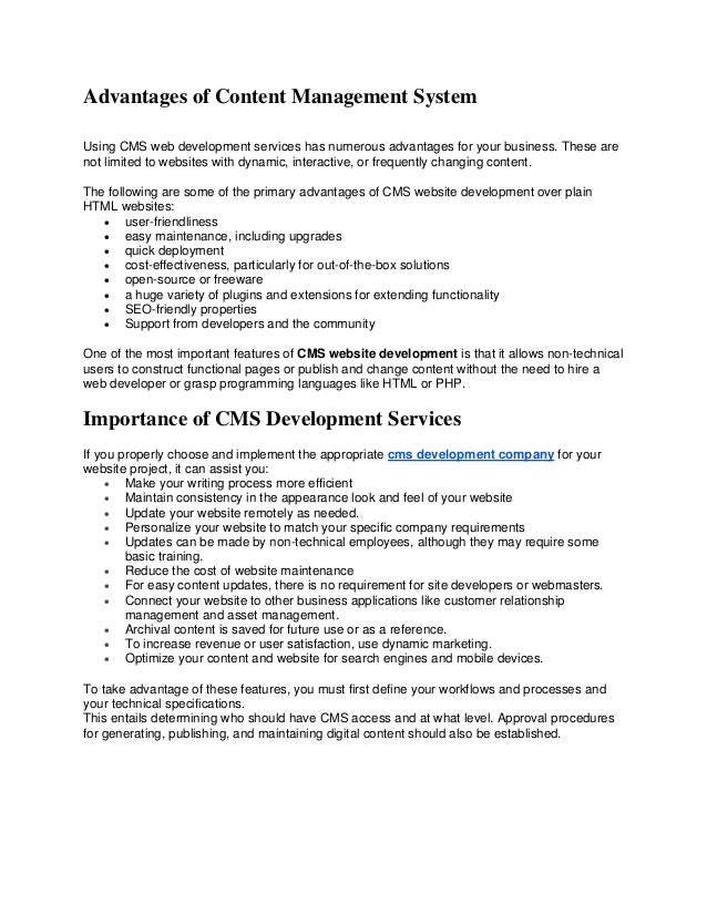 How does a cms website help your business to grow | PDF