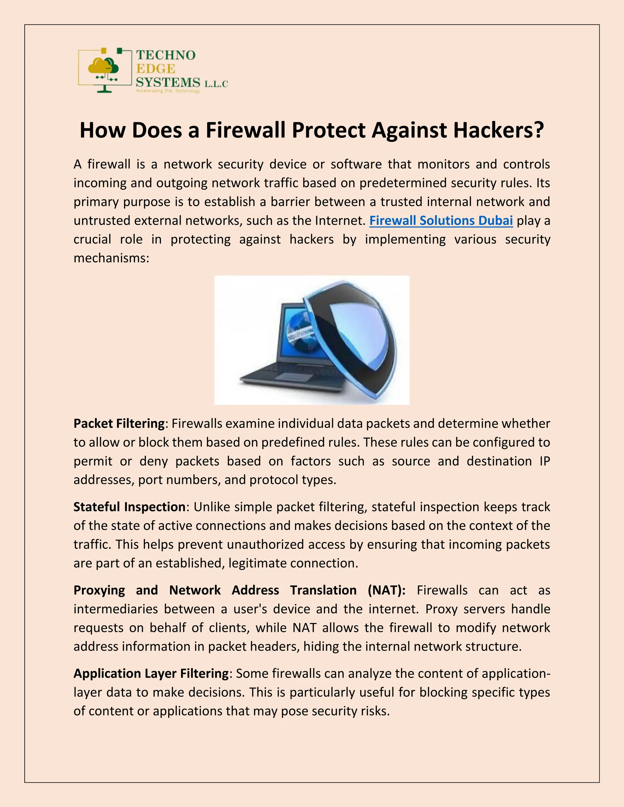 How Does a Firewall Protect Against Hackers? | PDF