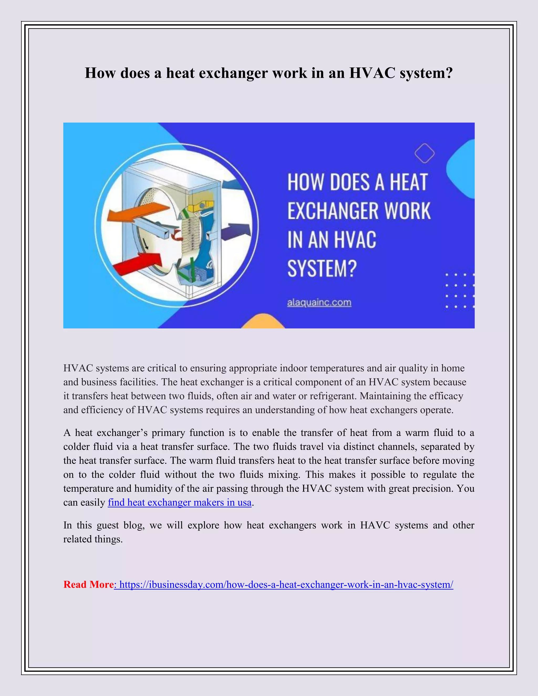 How does a heat exchanger work in an HVAC system.pdf