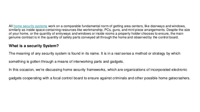 How does a home security system work | PPTX