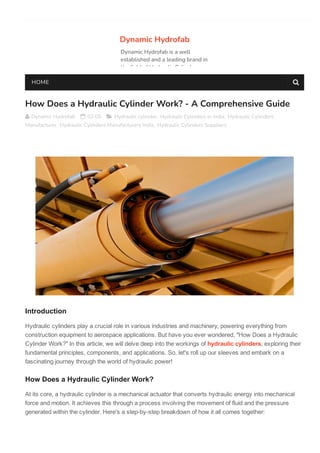 How Does a Hydraulic Cylinder Work? | PDF