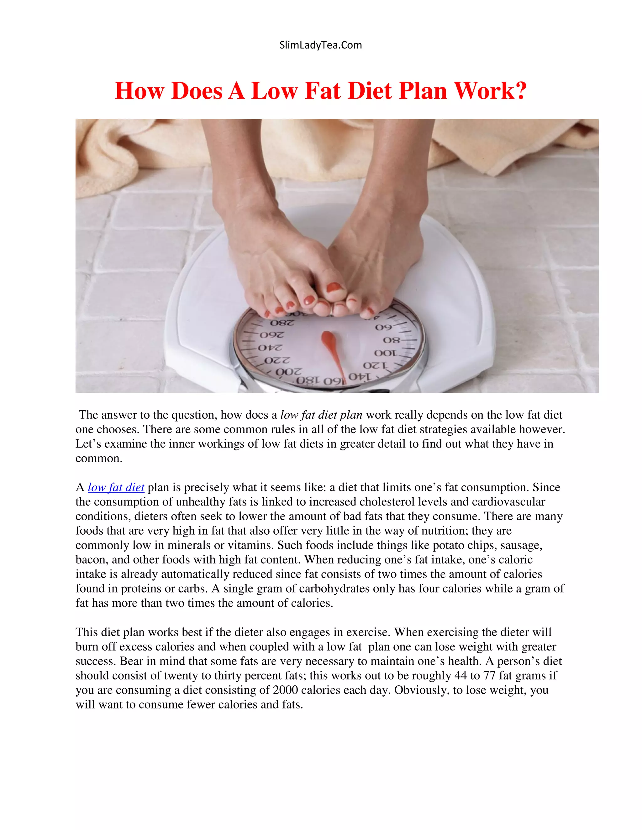 How Does a Low Fat Diet Work? | PDF