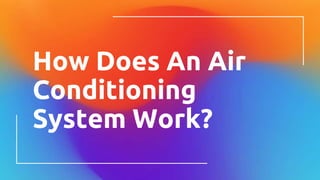 How does an air conditioning system work? | PPT