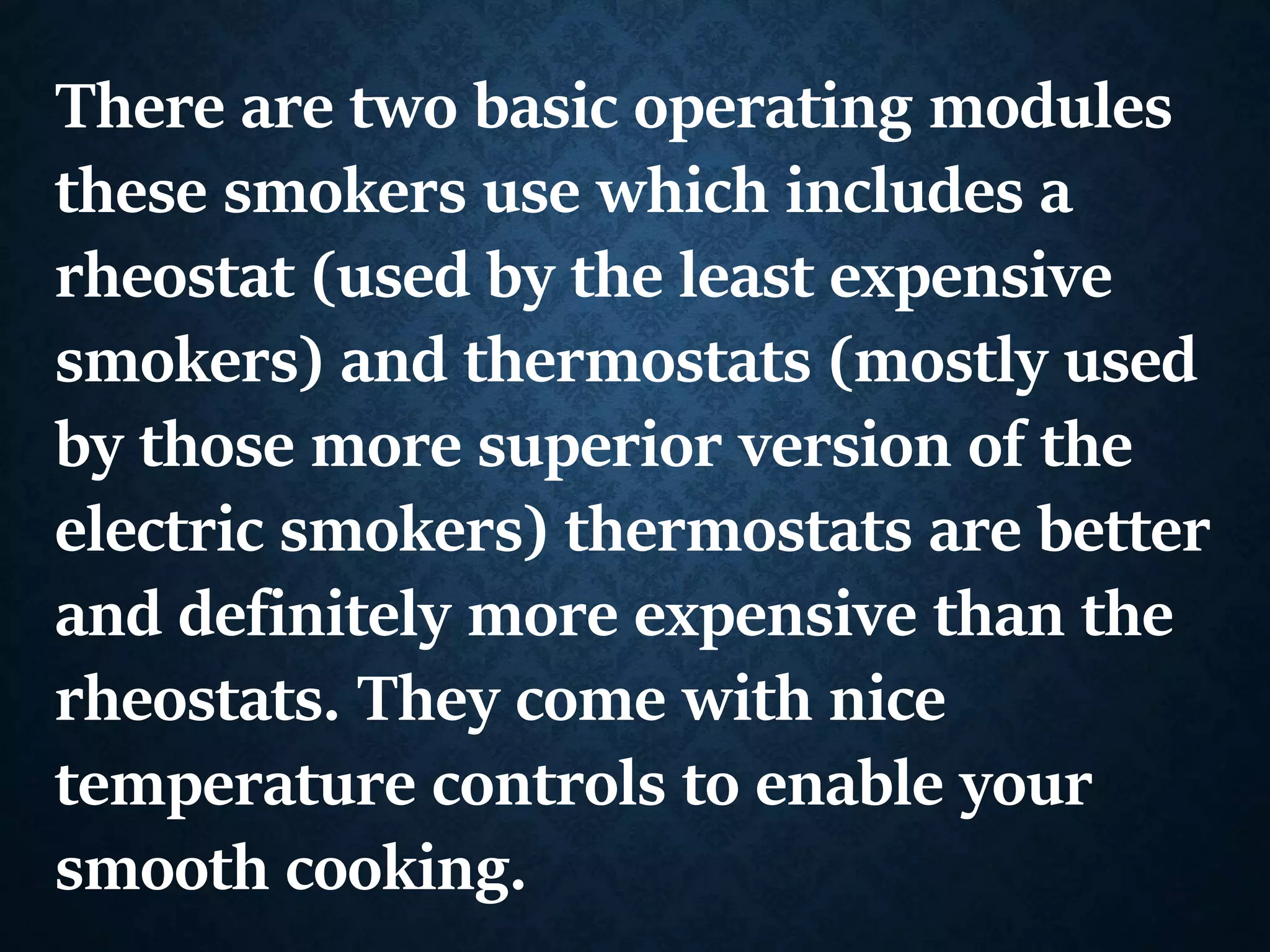 How does an electric smoker work | PPTX