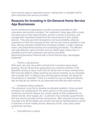 On-Demand Home Service App | PDF