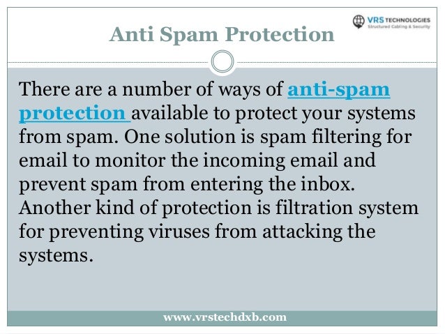 How does anti spam protection secure a business