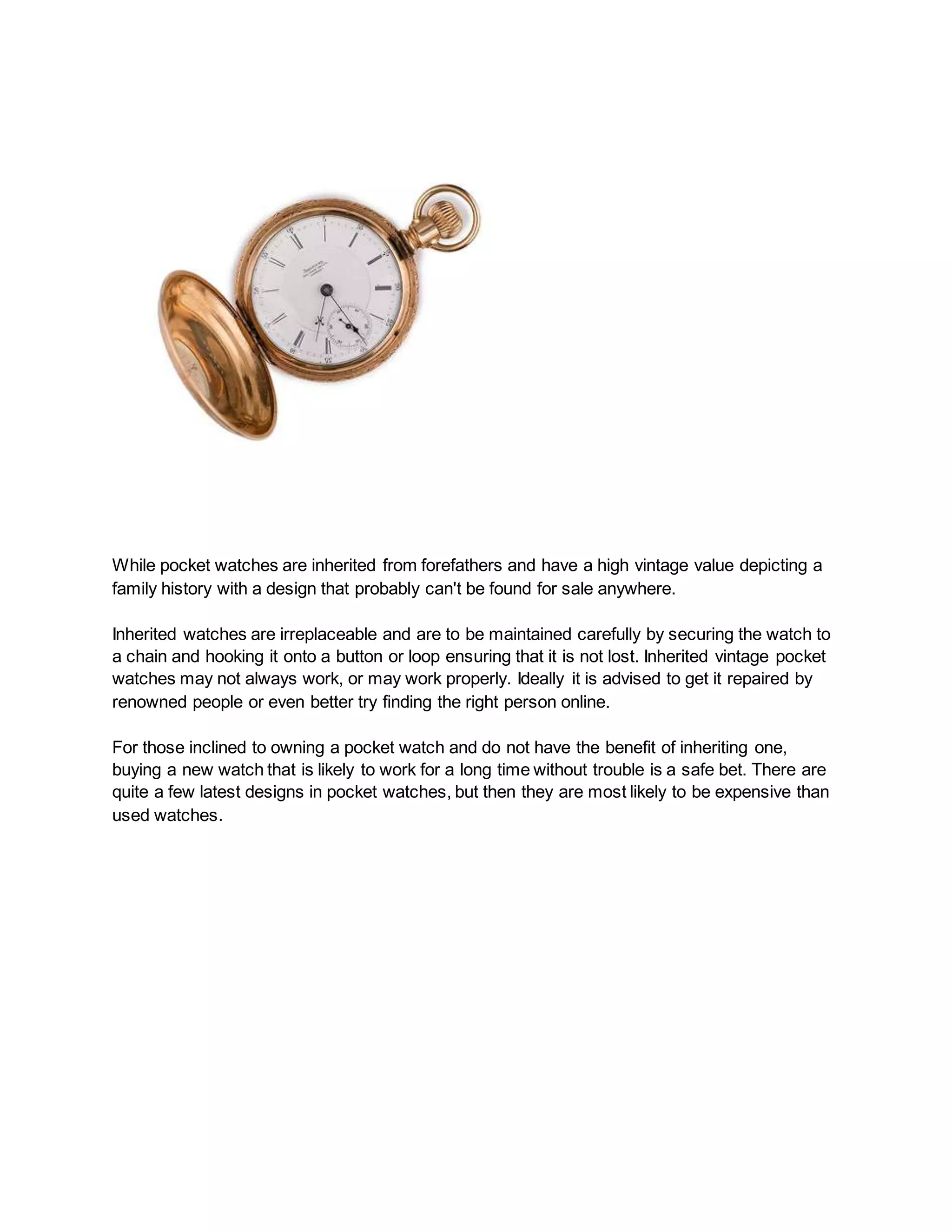 How does a pocket watch work | DOCX