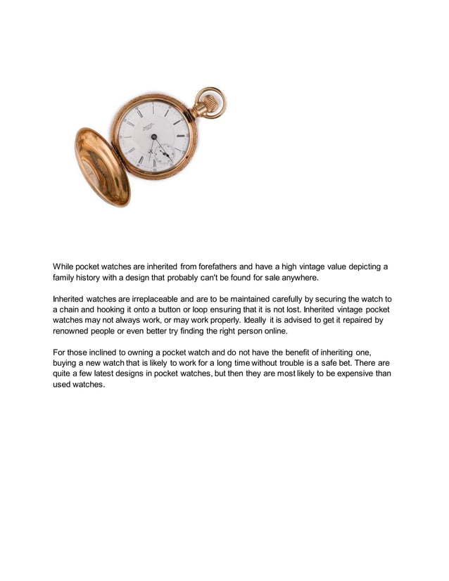 How does a pocket watch work | PDF